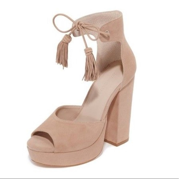 Zimmermann | Shoes | Zimmerman Platform Tassel Sandals 85 39 Heel Nude ...